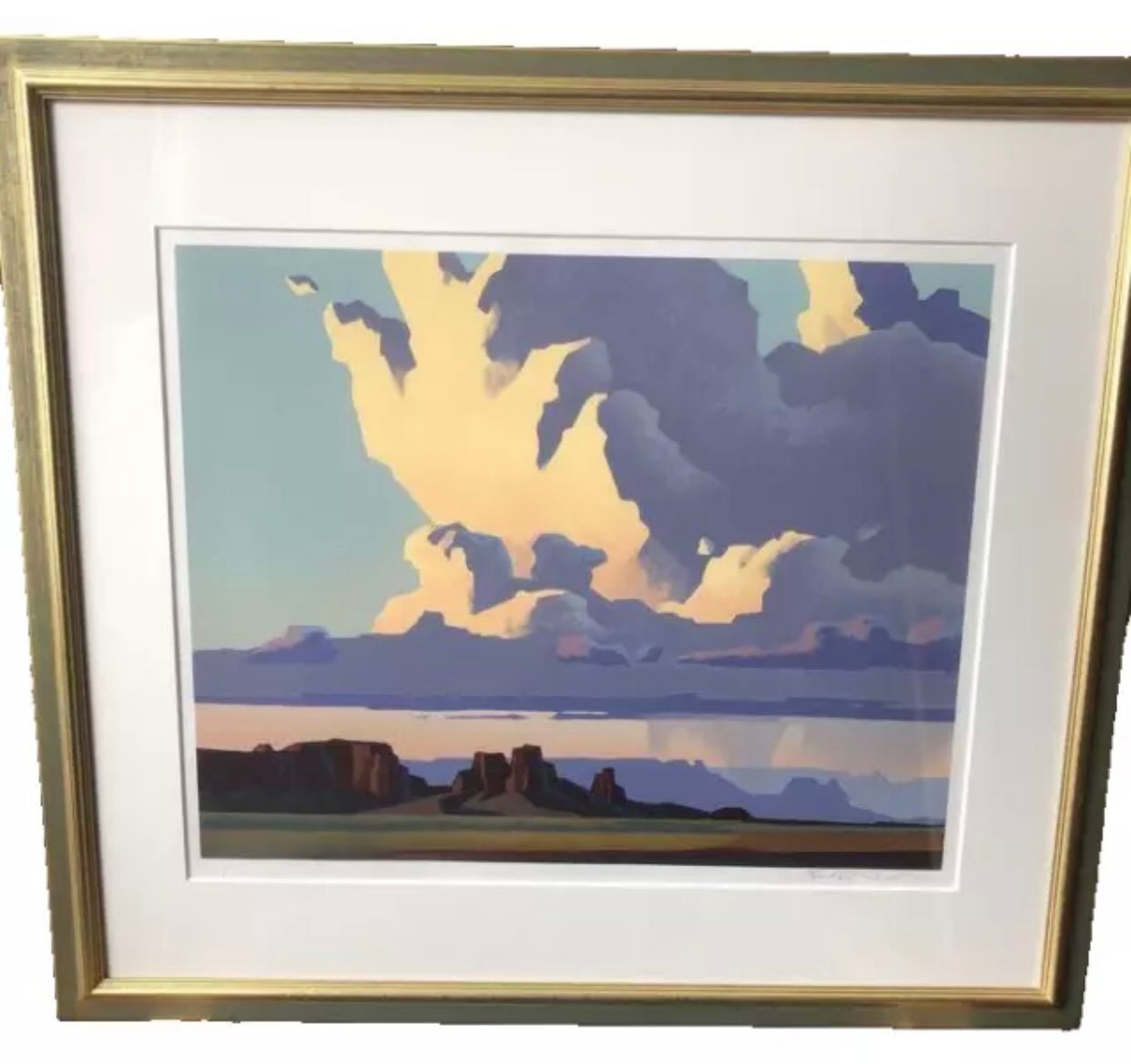 Ed Mell, desert Rain Lithograph, 1990 - Etsy