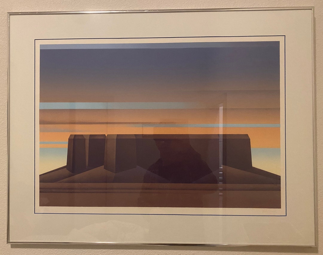 Ed Mell, Flat Mesa Lithograph - Etsy