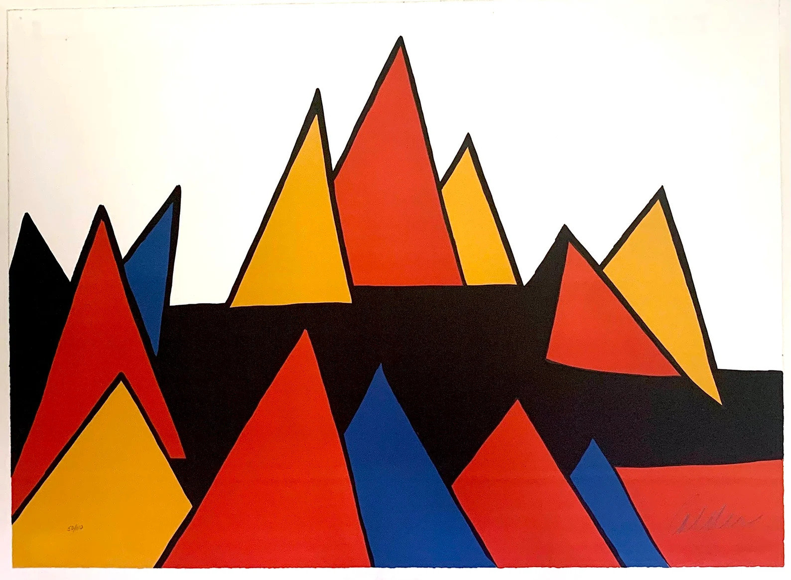 Alexander Calder the Red Pyramid, Also Referred to as mountains, 1970 ...
