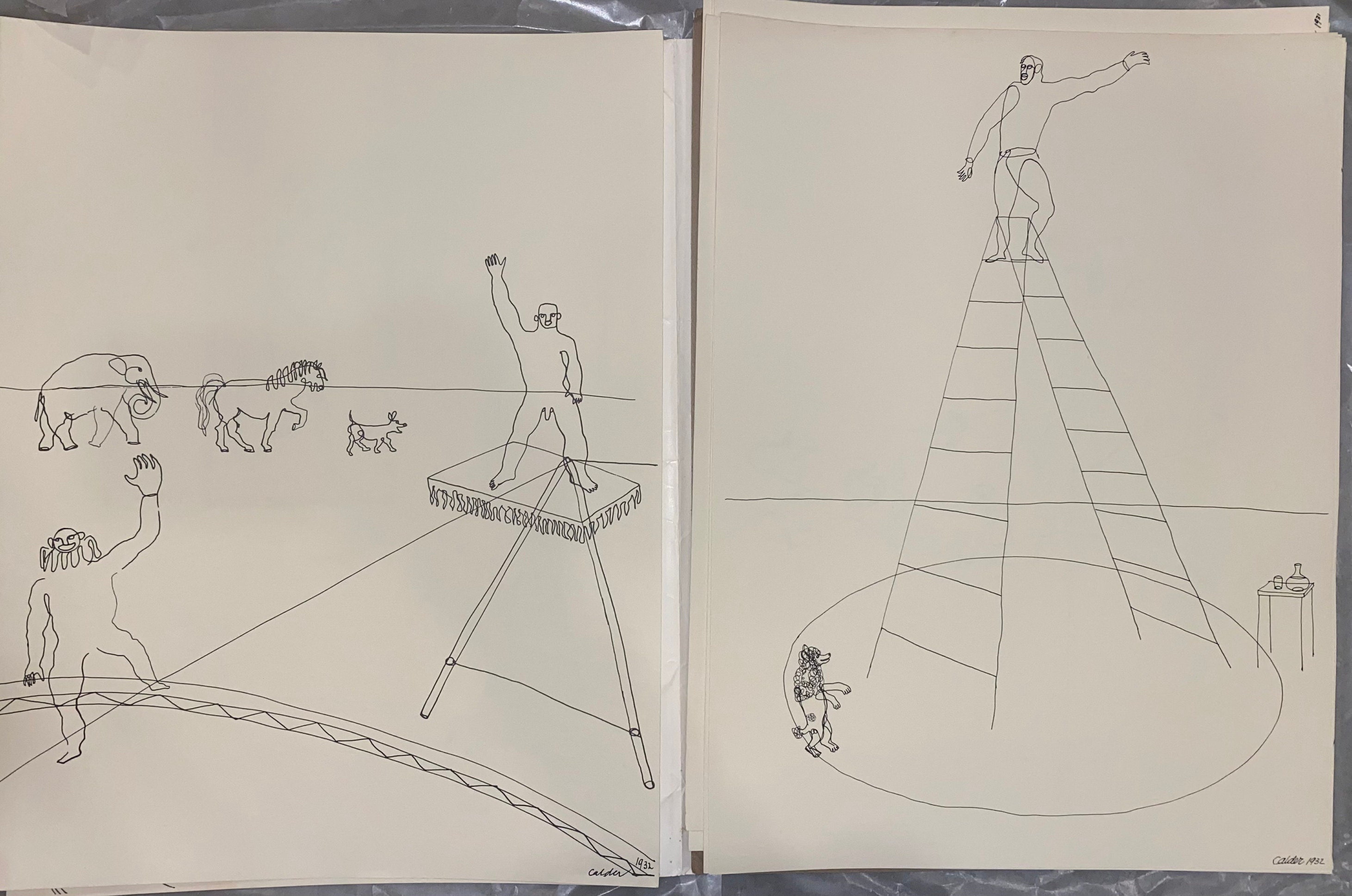 Alexander Calder Circus Drawings