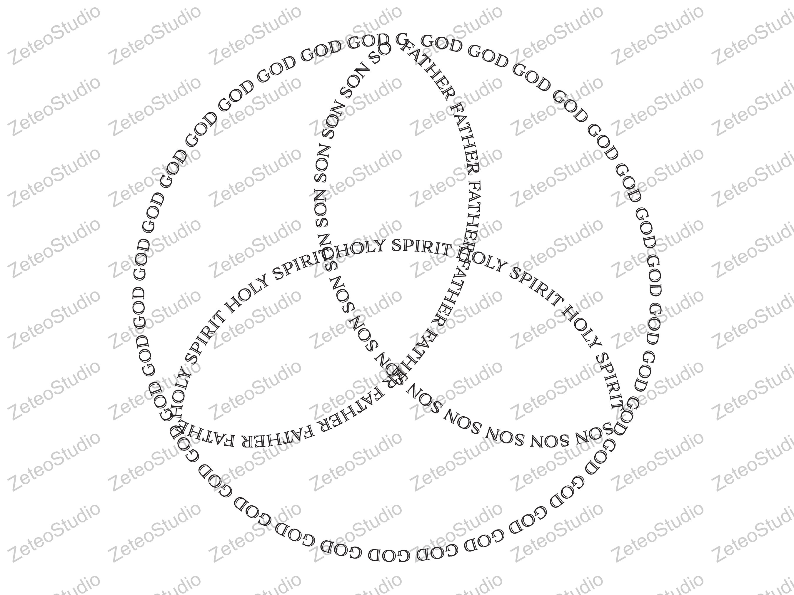Trinity Symbol, SVG File, PNG Graphic, Christian, Instant Digital ...