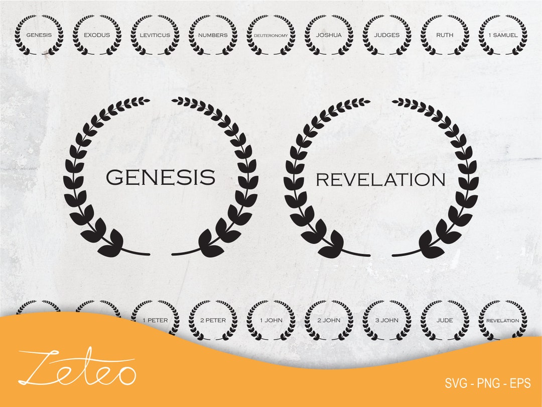 Books of the Bible Bundle, SVG File, PNG Graphic, Christian, Instant ...