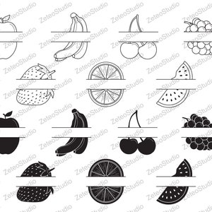 Common Fruits Bundle, SVG File, PNG Graphic, Instant Digital Download ...