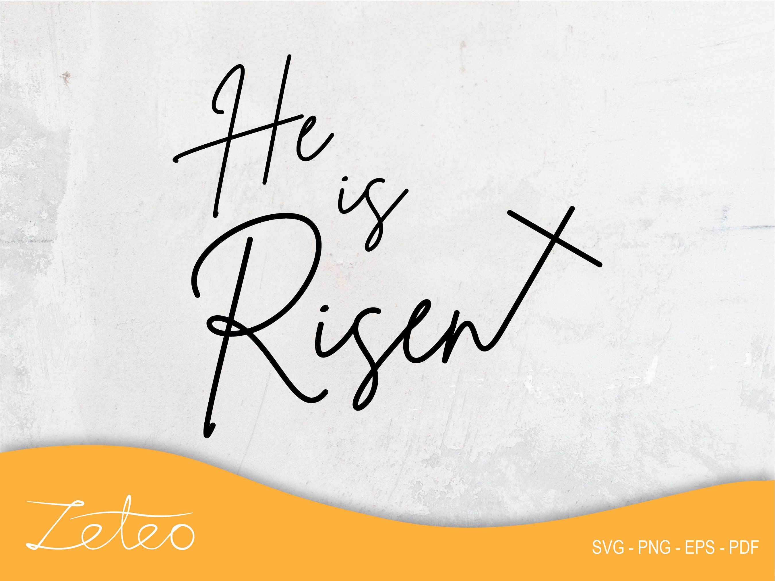 He is Risen, SVG File, PNG Graphic, Christian, Instant Digital Download ...