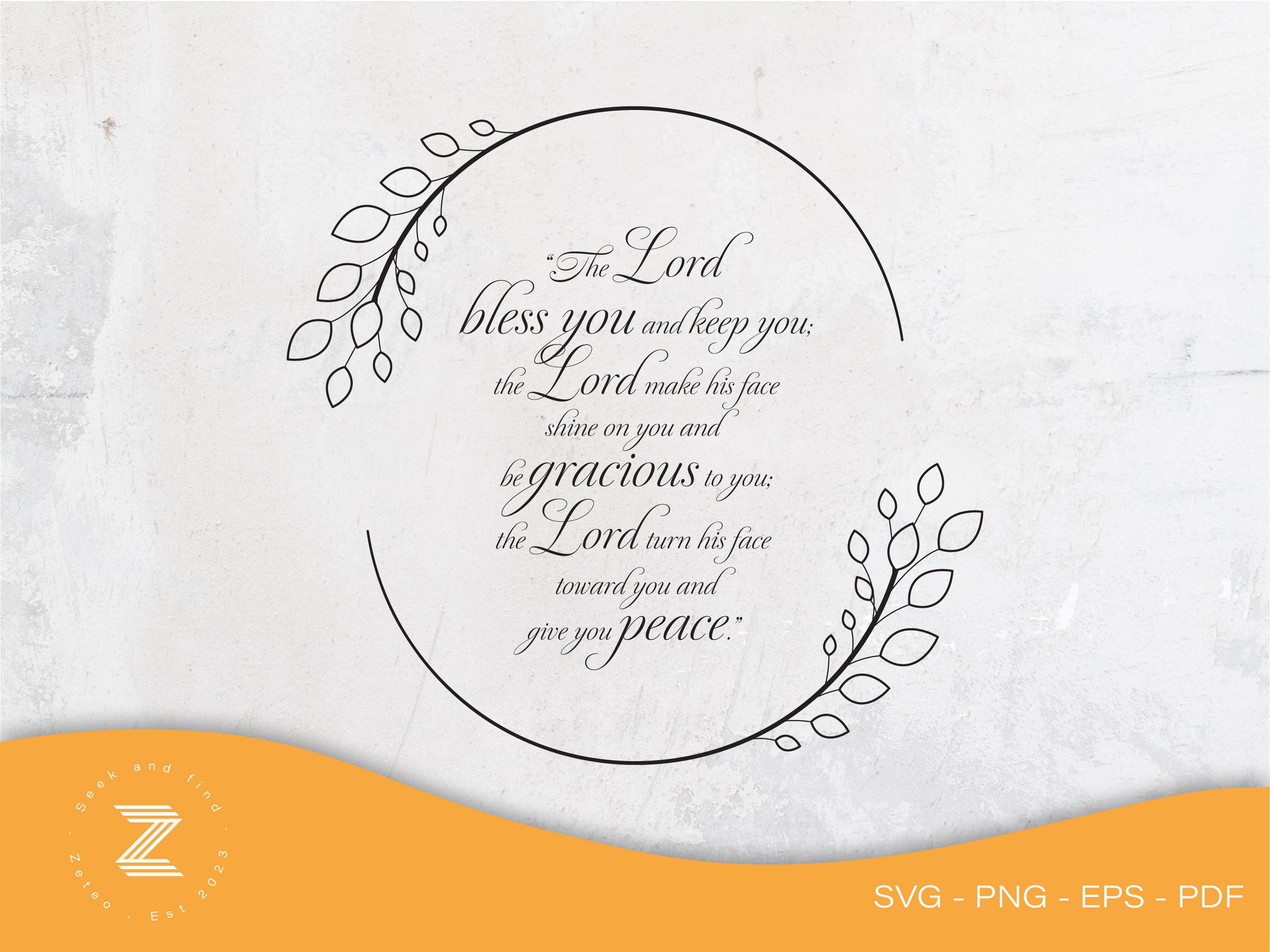 Lord's Blessing, EPS File, PNG Graphic, Christian, Instant Digital ...