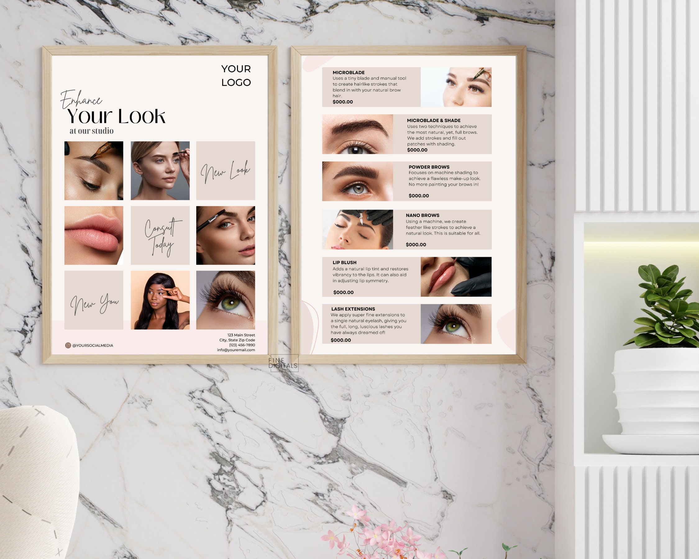 PMU Template Flyer | Permanent Makeup Editable Flyer | Beauty Spa IG ...