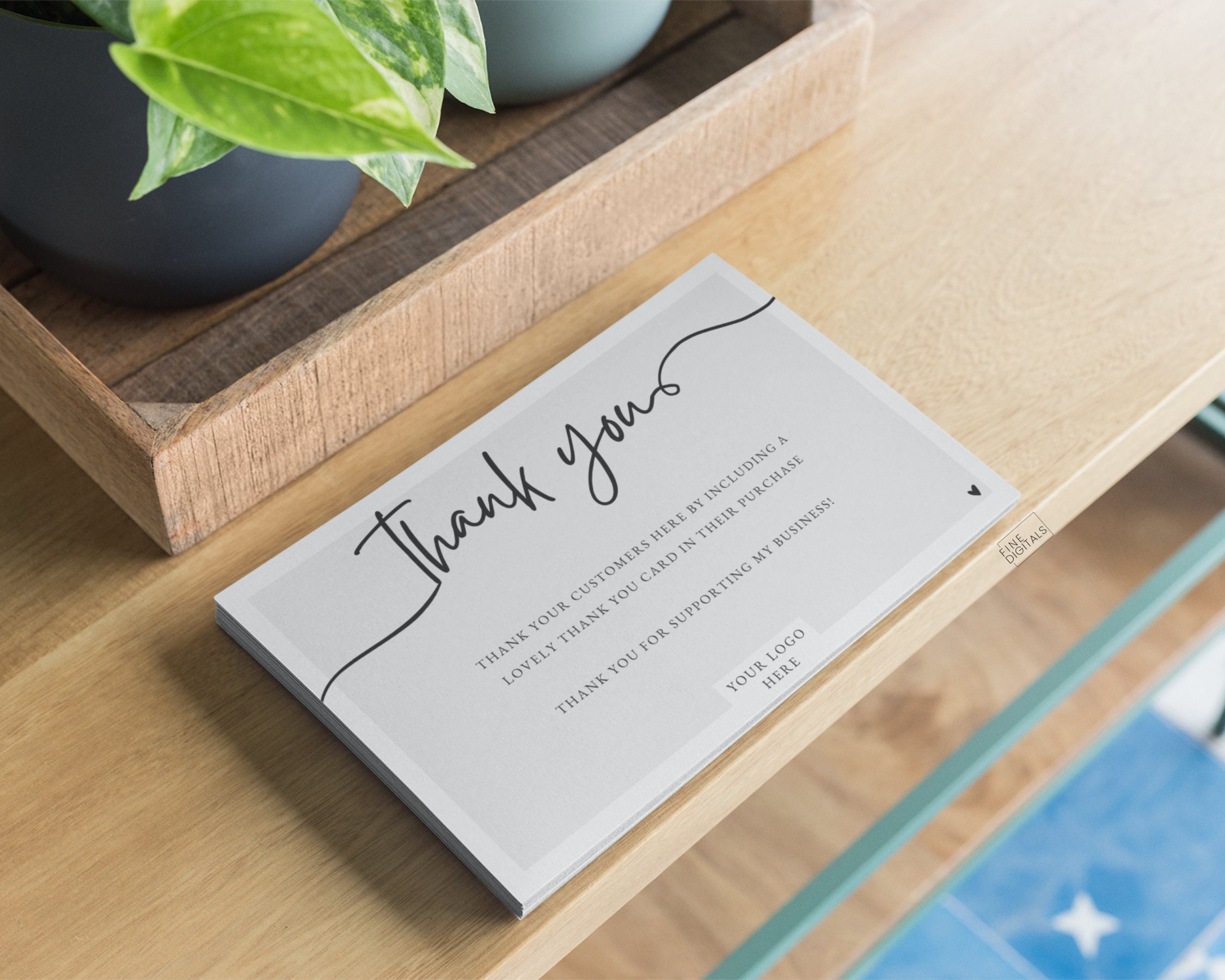 Editable Thank You Card Template | Business Thank You Card | Thank You ...