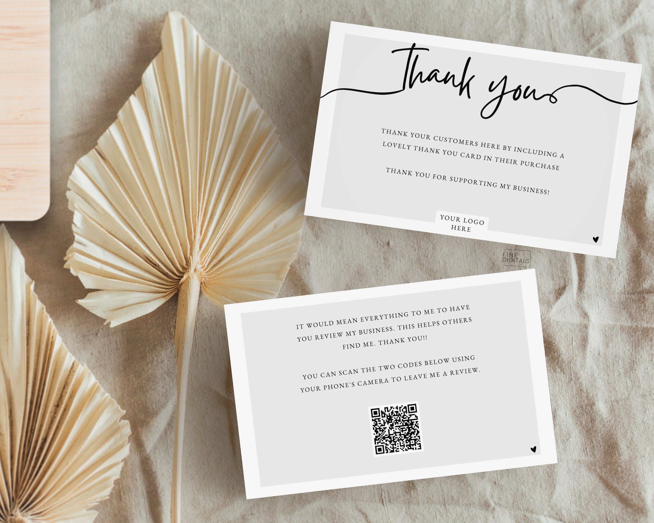 Editable Thank You Card Template | Business Thank You Card | Thank You ...