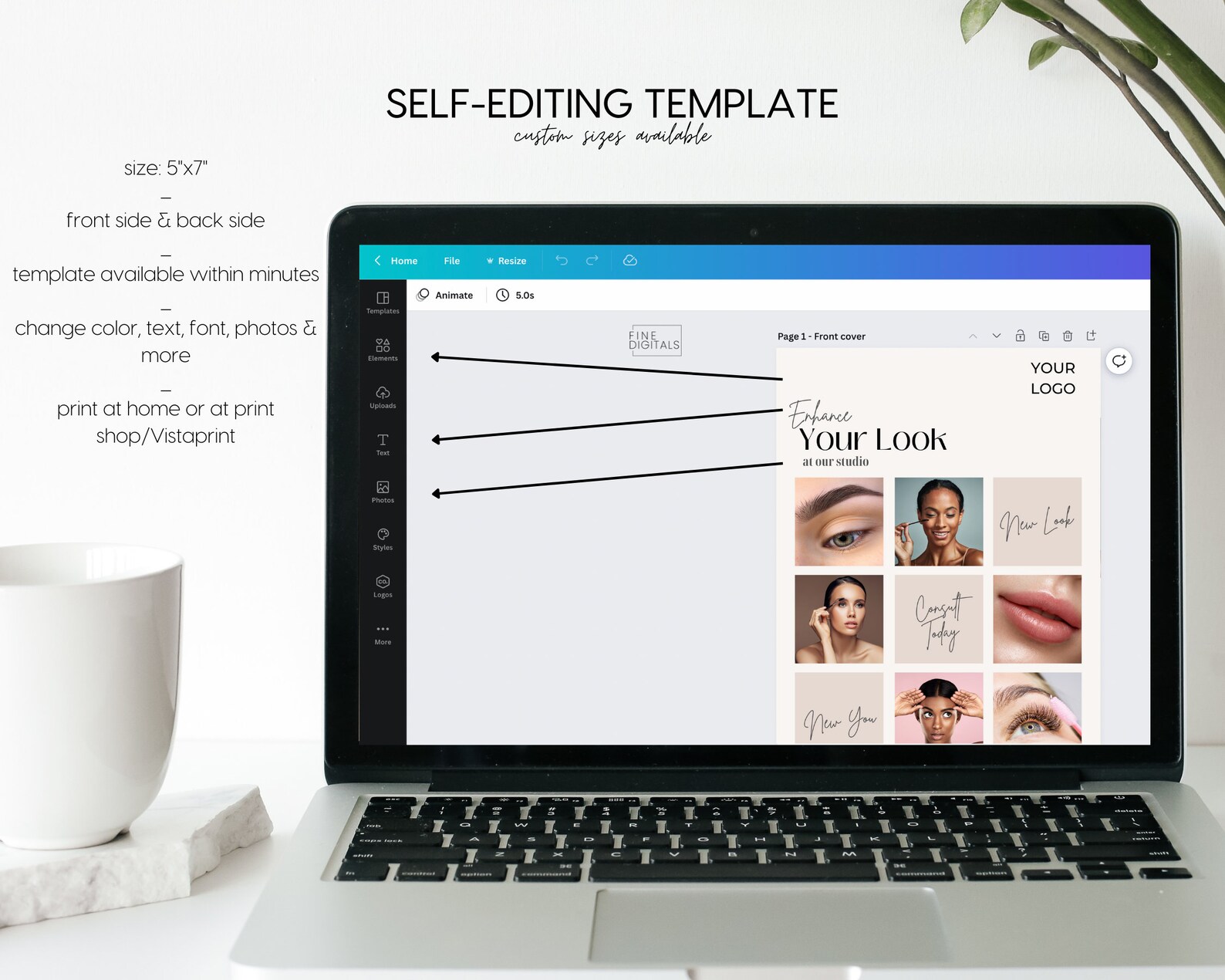 PMU Template Flyer Permanent Makeup Editable Flyer Beauty - Etsy
