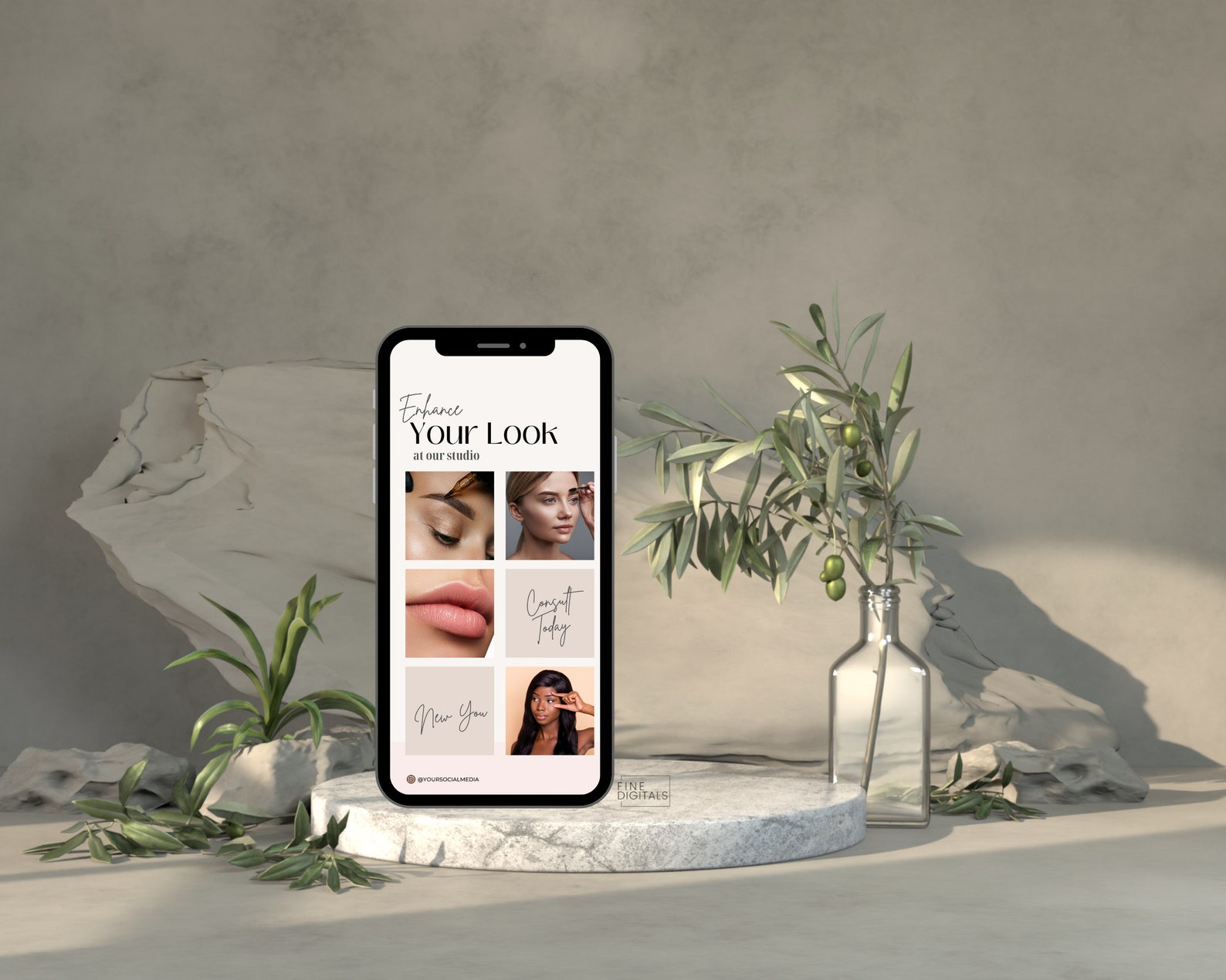 PMU Template Flyer | Permanent Makeup Editable Flyer | Beauty Spa IG ...