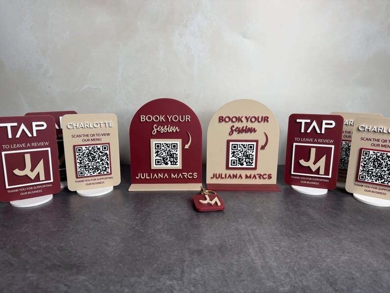 Custom Acrylic QR Code Sign | Business Appointment Display - Etsy