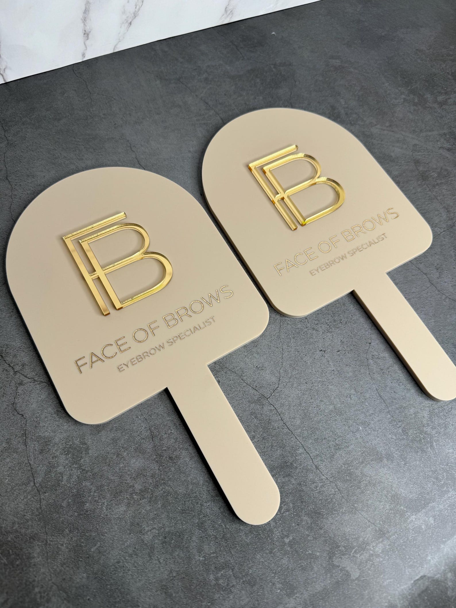 Branded Acrylic Hand Held Mirror Lash Face Shield Lash UV Print Logo ...