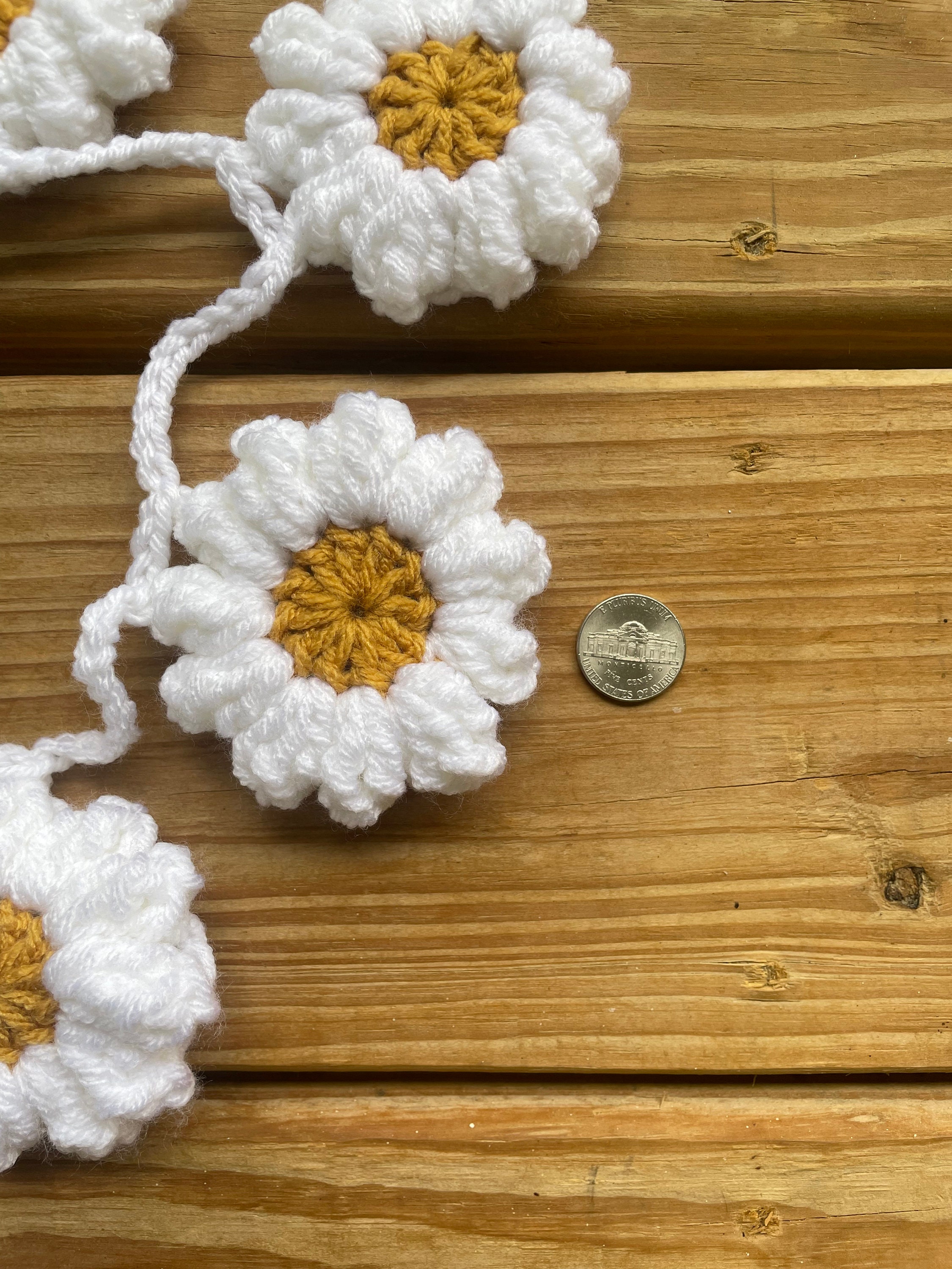 Spring Daisy Crochet Garland 7 Foot Garland, 10 Foot Garland, 15 Foot ...