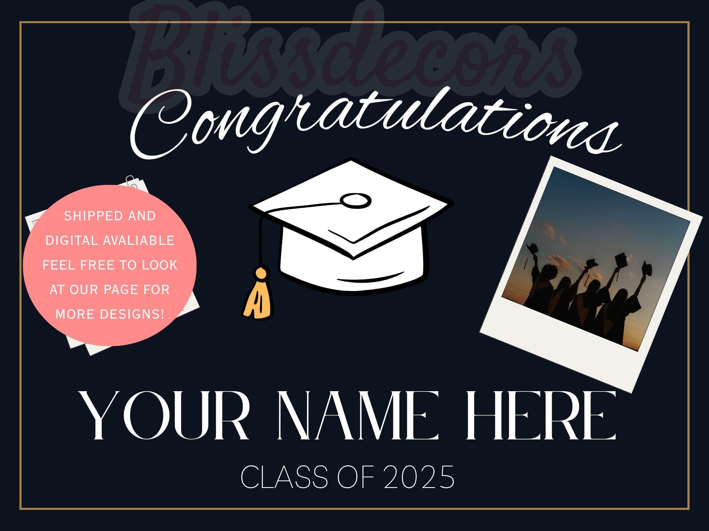 Grad Yard Sign 2025, Senior Graduation , Class of 2025 Decor, Outdoor ...