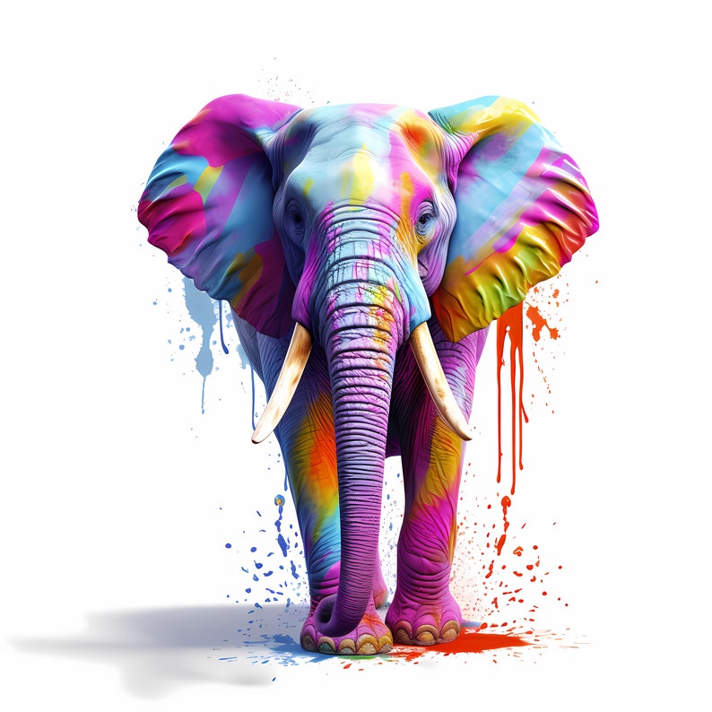 Cute Animals Color Paint Series Bundle 2 Animal Color Paint Cute Wall ...