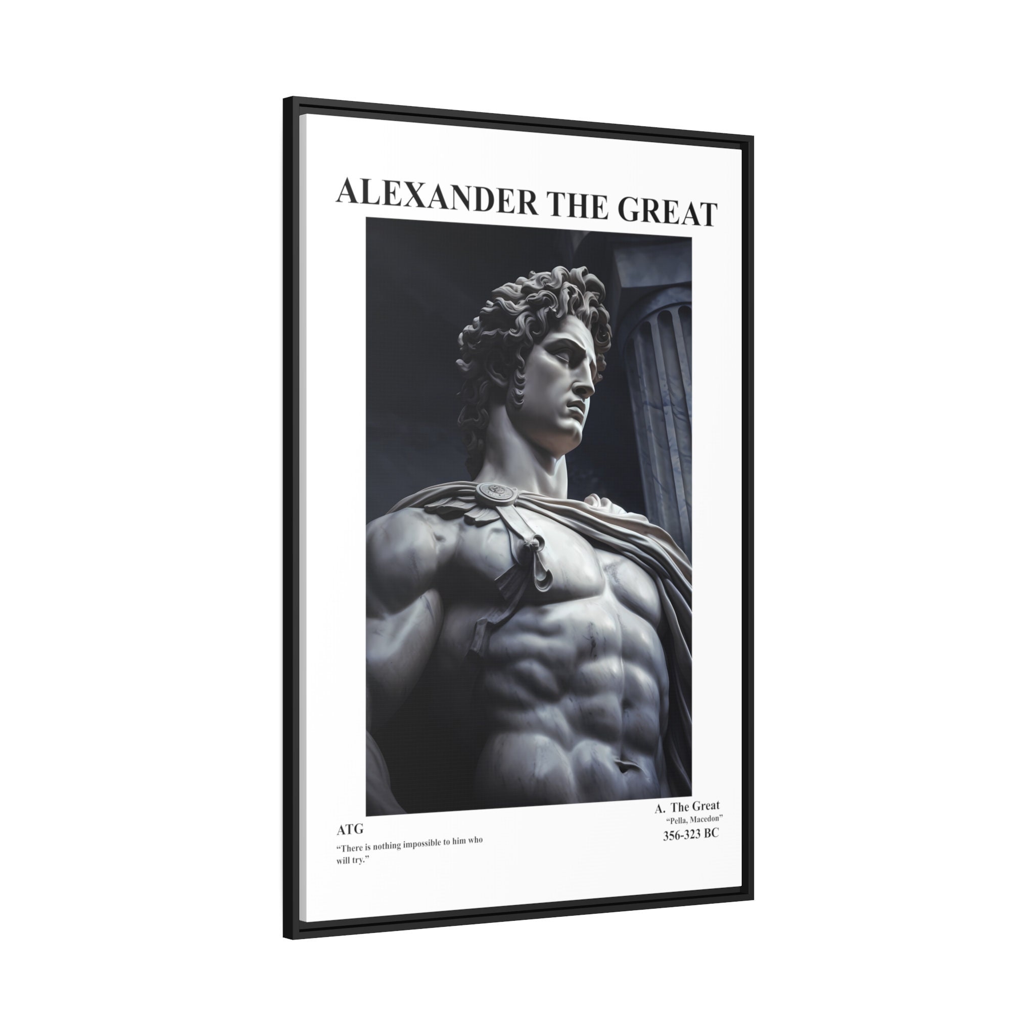 Alexander the Great Marble Statue Gallery Canvas Art Wall Art Wall ...