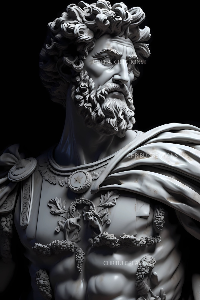 Marcus Aurelius Roman Emperor Marble Statue Wallpaper 32x48 Perfect ...
