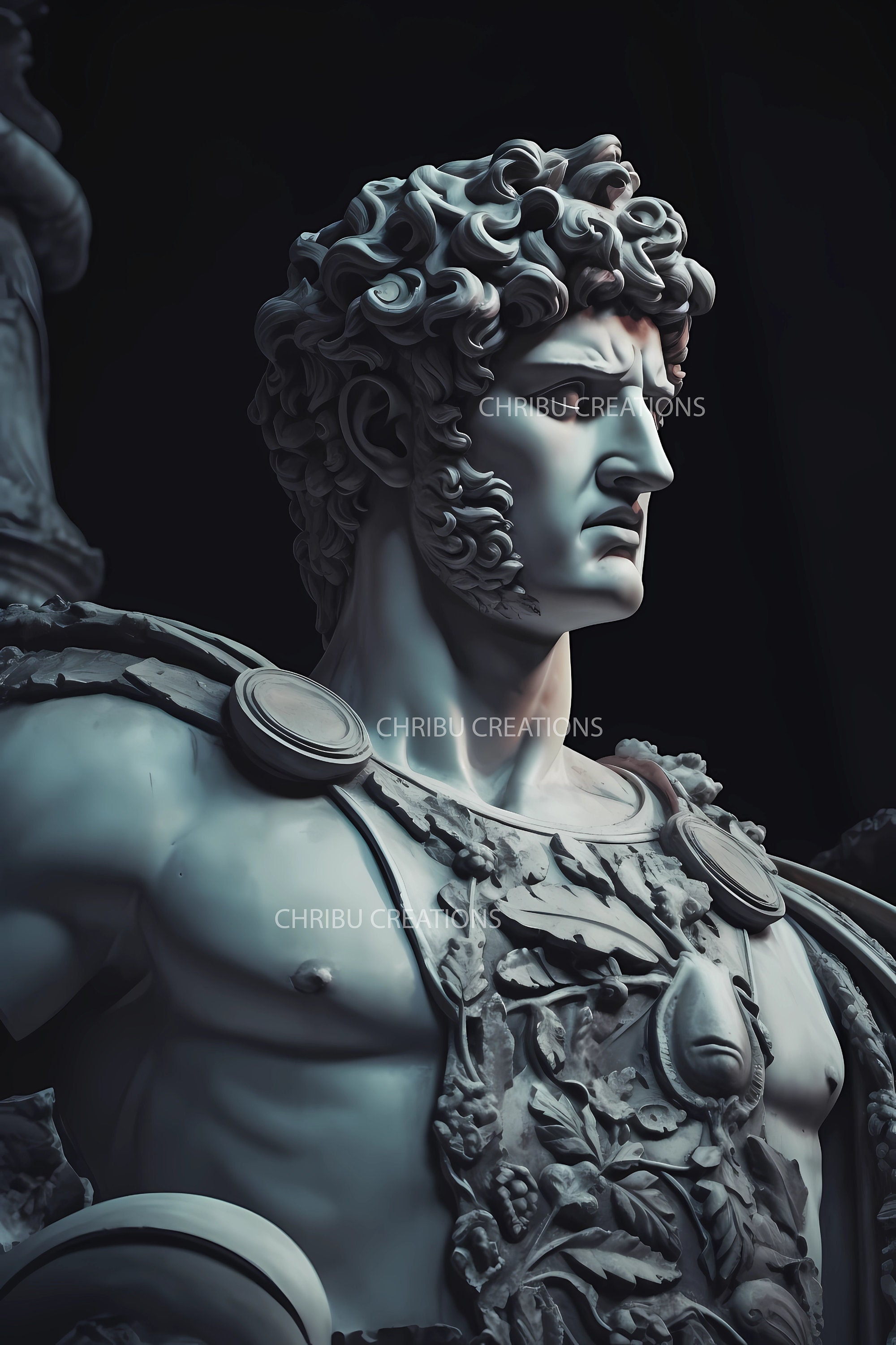 Nerva Roman Emperor Marble Statue Wallpaper 32x48 Perfect Gift Perfect ...