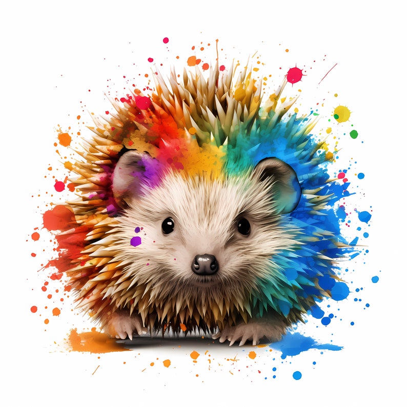 Cute Animals Color Paint Series Bundle 2 Animal Color Paint Cute Wall ...