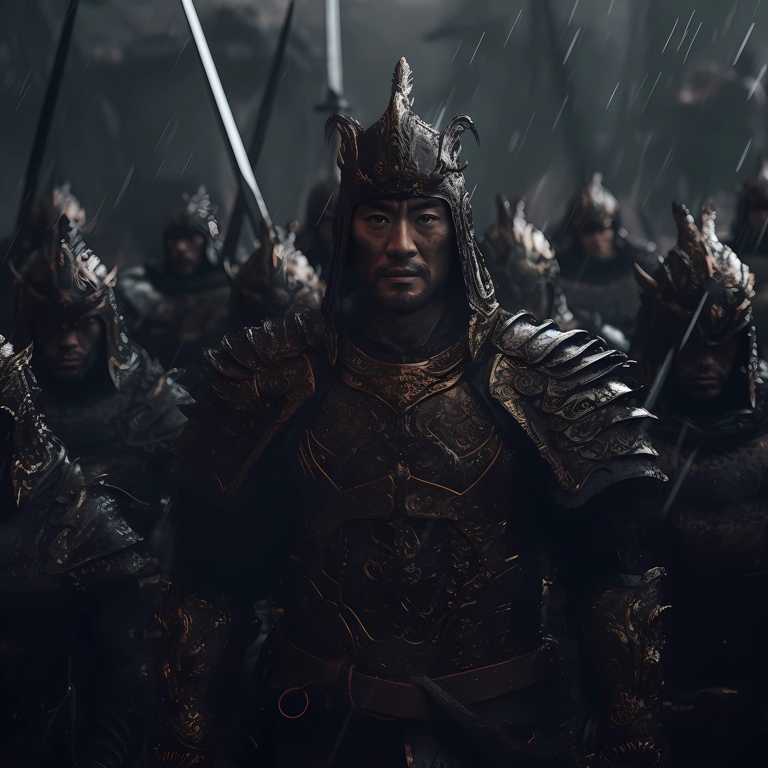 Digital Art Chinese Art Chinese Emperor Leads Warriors Wall Art Gift ...