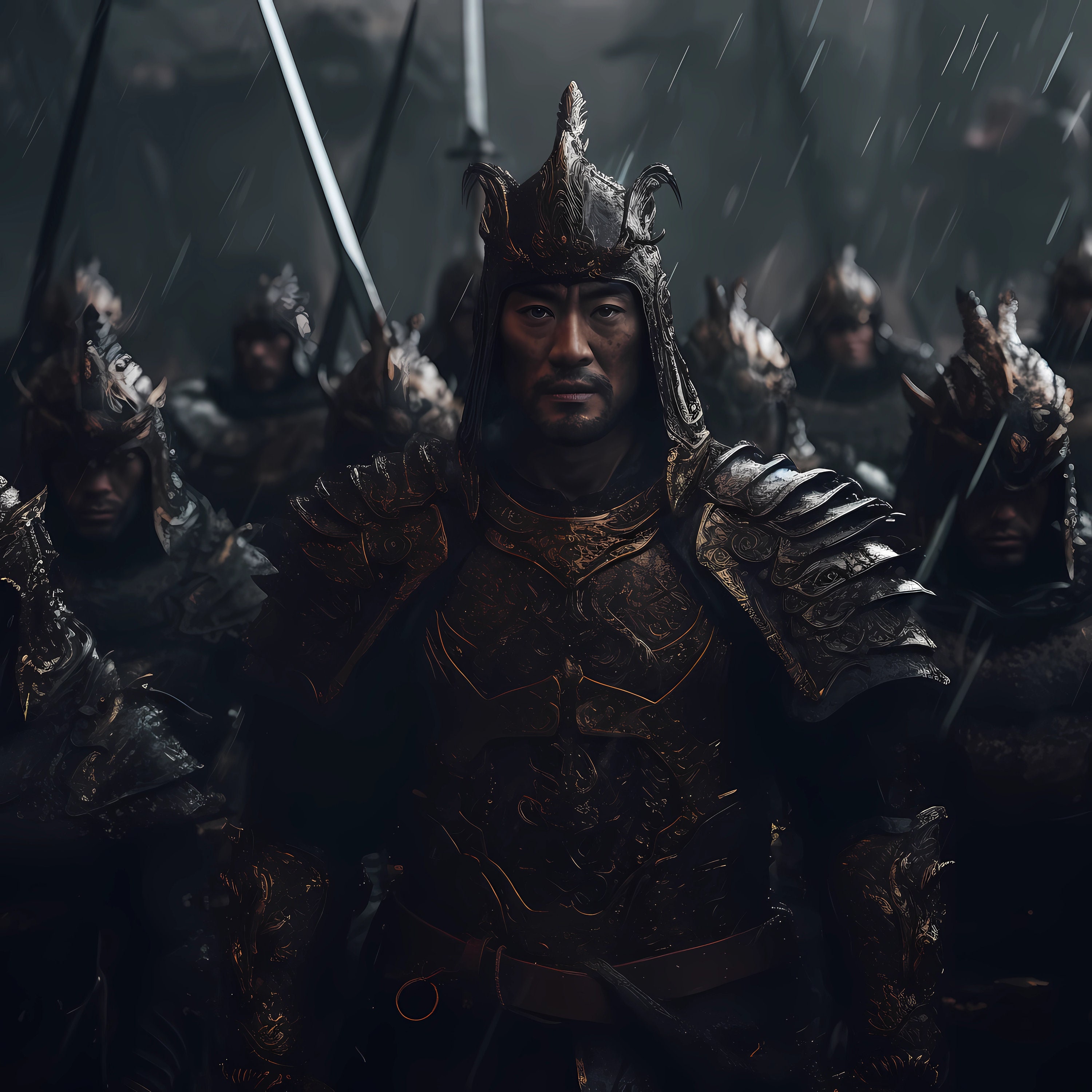 Digital Art Chinese Art Chinese Emperor Leads Warriors Wall Art Gift ...