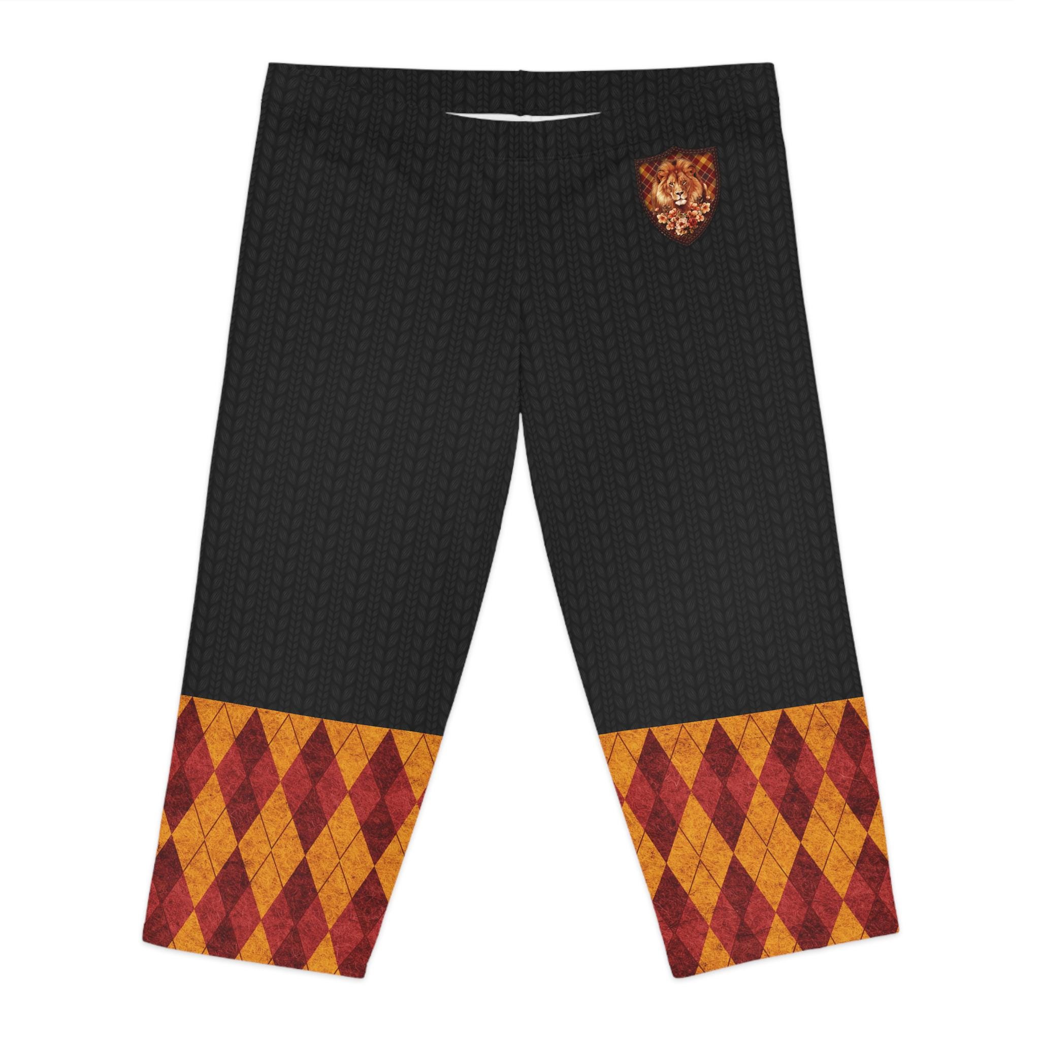 Wizarding World Courageous Lion Women's Capri Leggings Cozy, Stylish ...