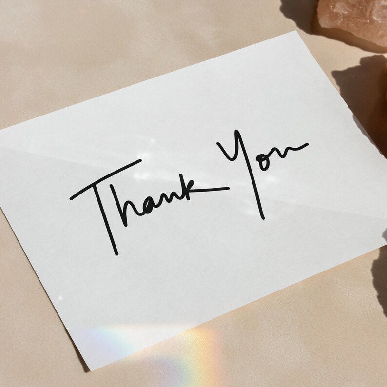 Printable Thank You Cards 5x7 Cards Instant - Etsy