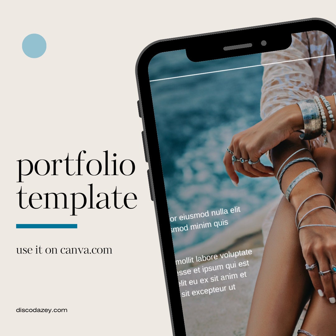 Canva Portfolio Template Minimalist Modern Template for - Etsy