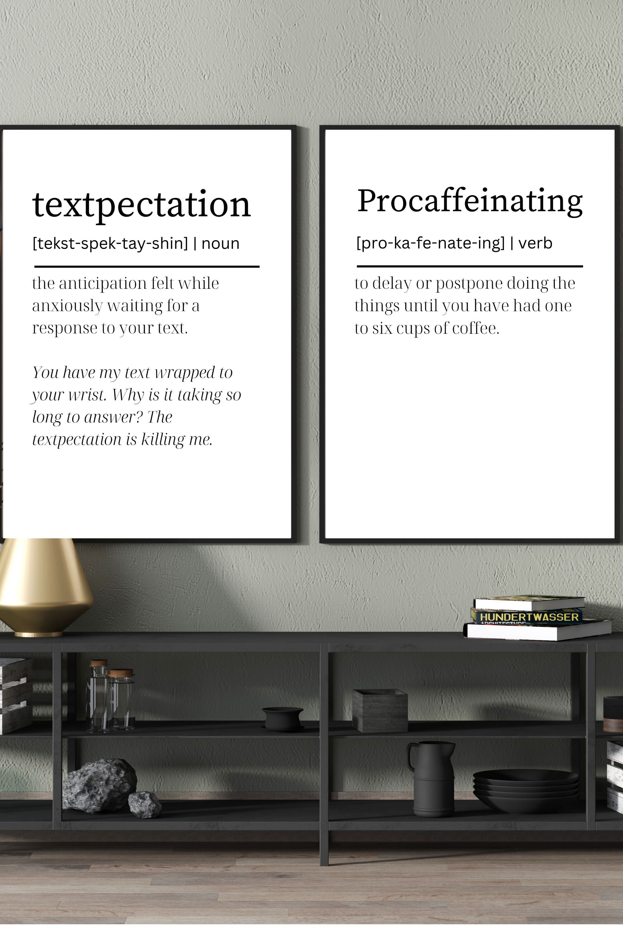 Funny Office Definitions Prints Set of 6 Home Office Wall - Etsy