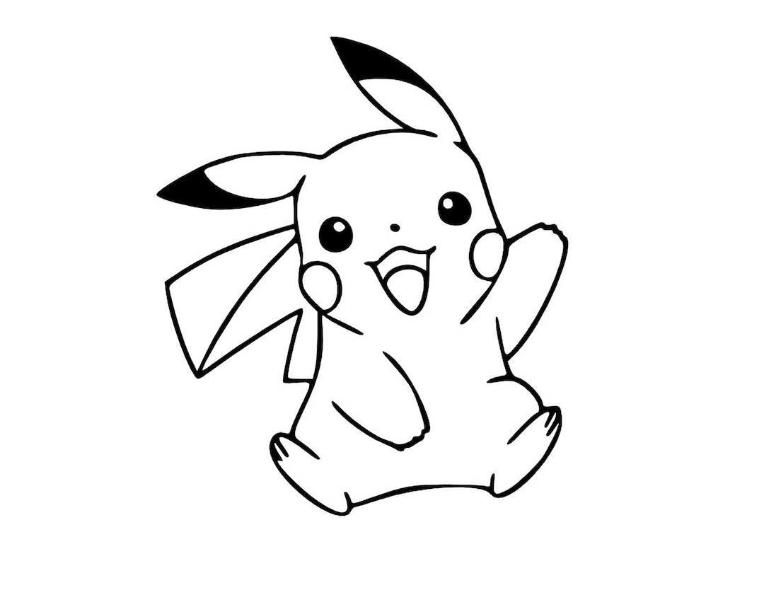 Pikachu SVG PNG Vector - Etsy