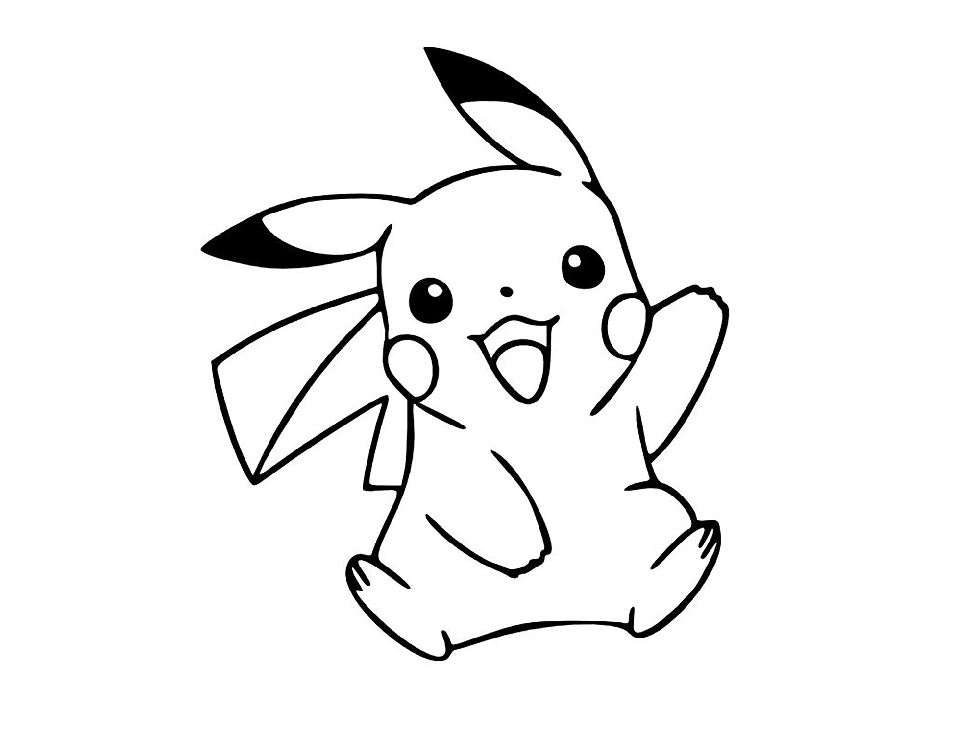 Pikachu SVG PNG Vector - Etsy