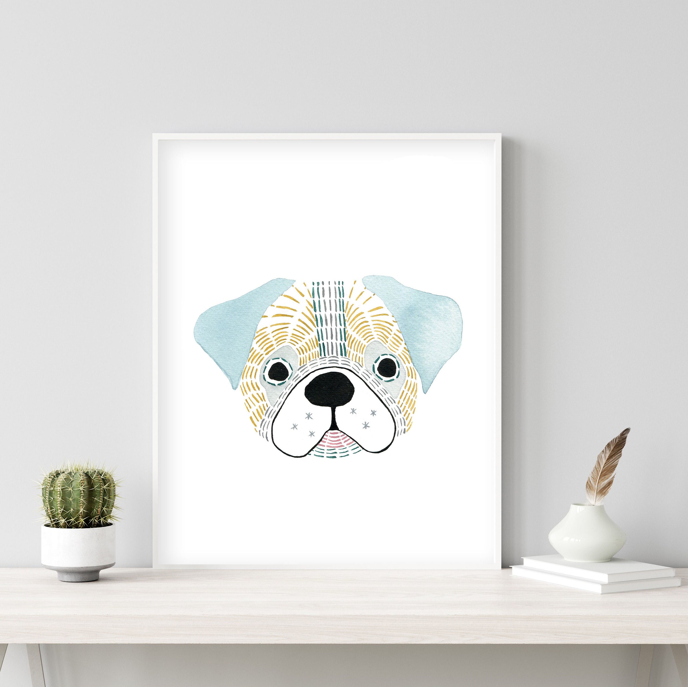 3 Dogs Wall Art Puppy Nursery Decor Dog Breeds Dog Theme - Etsy