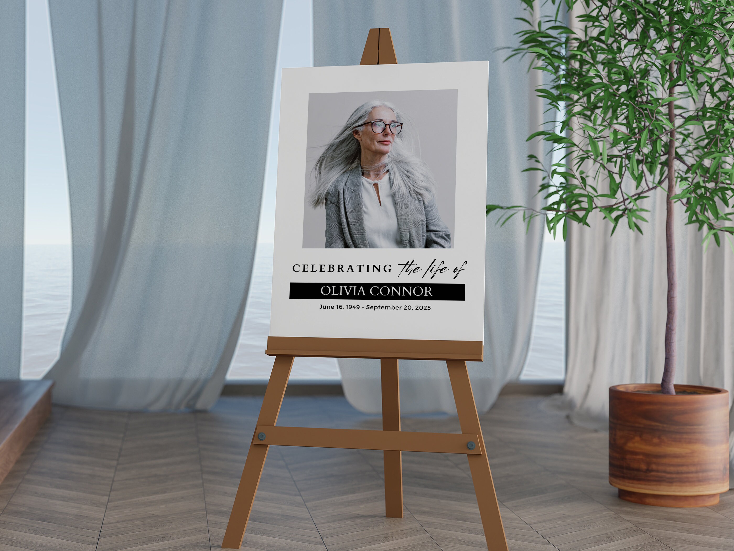 Simple Funeral Welcome Sign Template Funeral Poster - Etsy