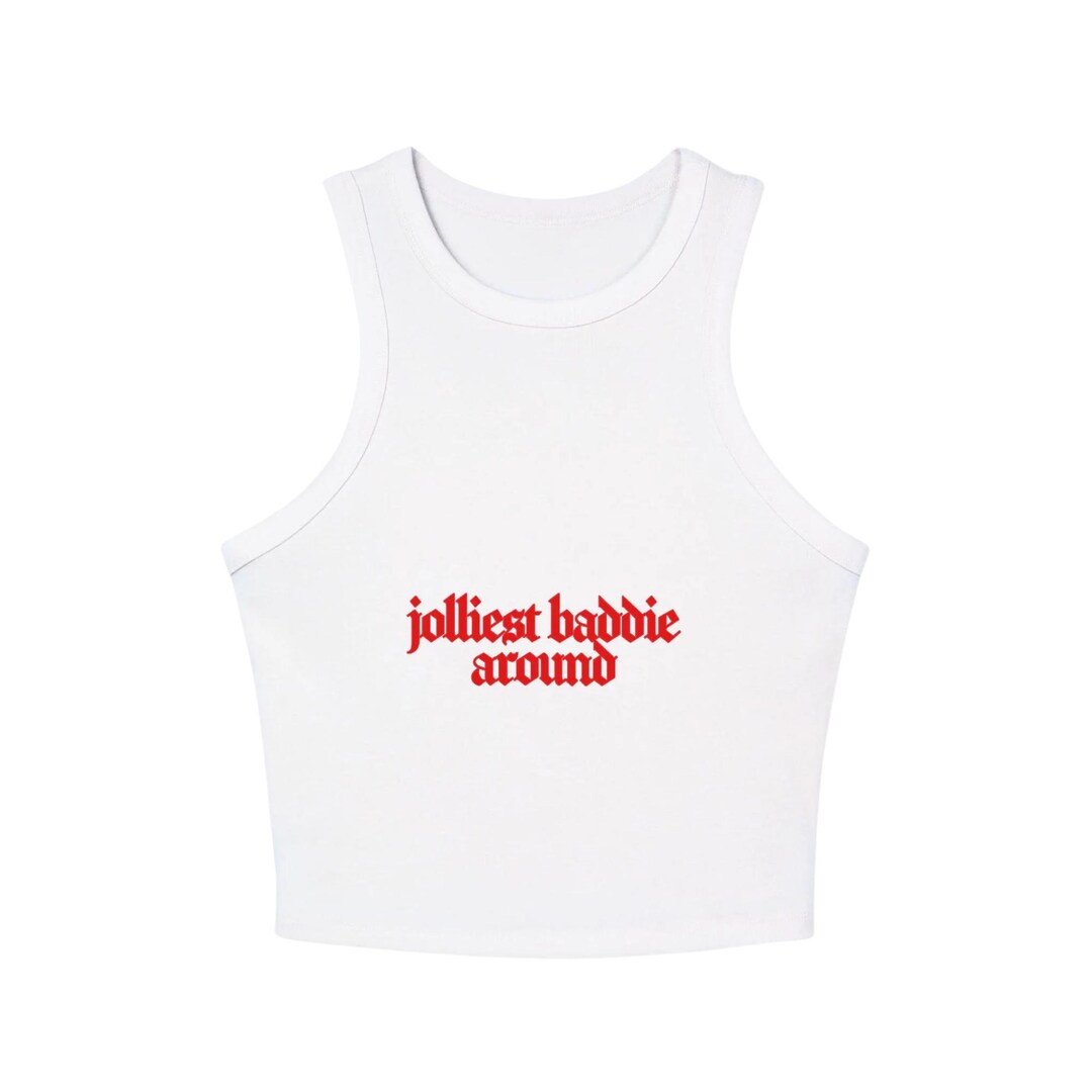 Jolliest Baddie Tank Top, Holiday Tee for Women, Cute Fun Baby Tee ...