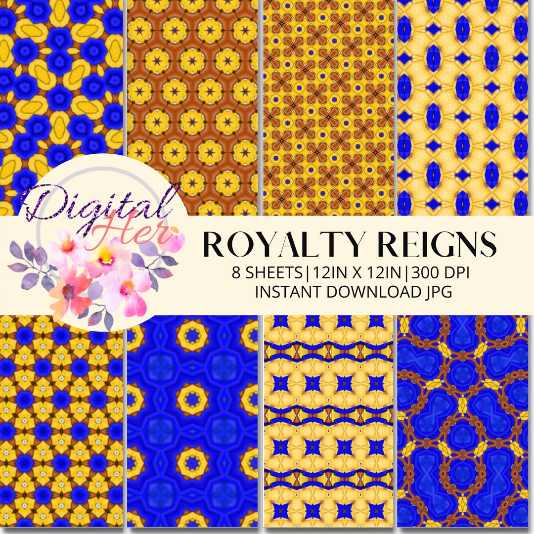 Royalty Reigns Seamless Digital Paper - Etsy