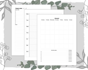 Weekly Planner Vertical Layout - Etsy