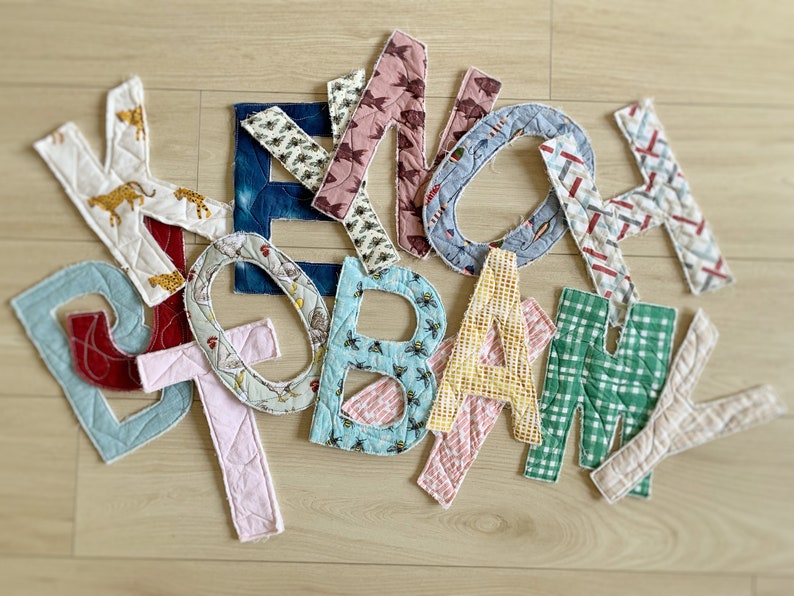 Quilted Name Banner, Personalized Birthday Garland, Nursery Decor, Baby ...