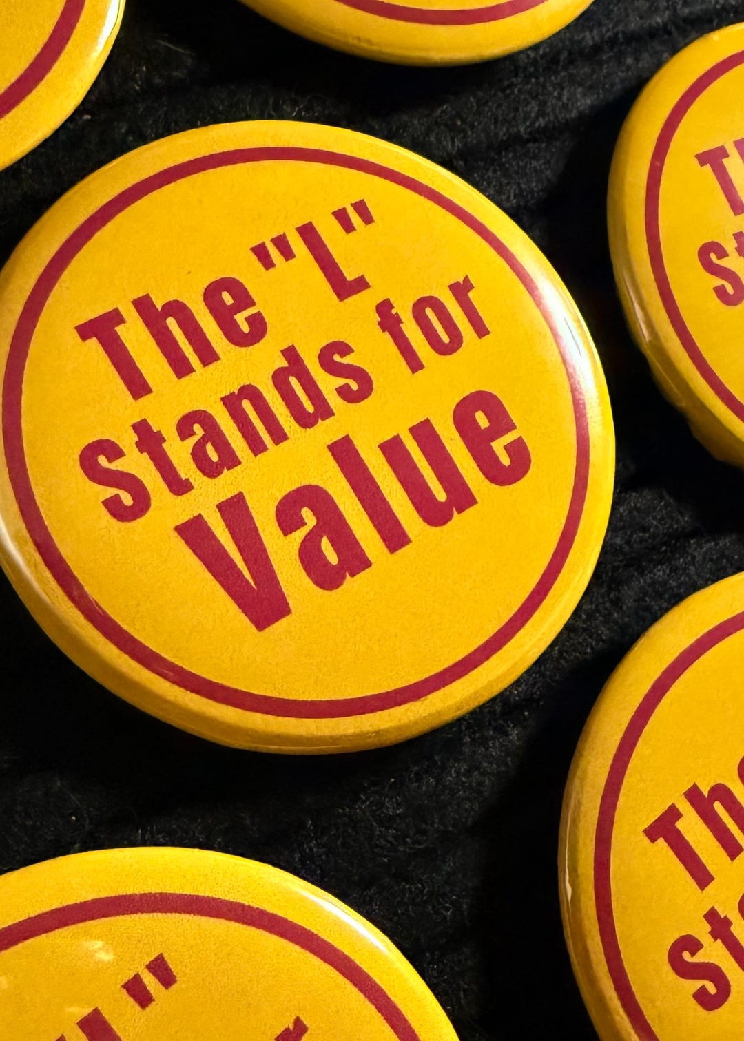The L Stands for Value Button - Etsy