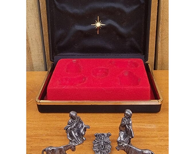 Vintage 1980's Current, Inc., Miniature Pewter Nativity Set - Etsy