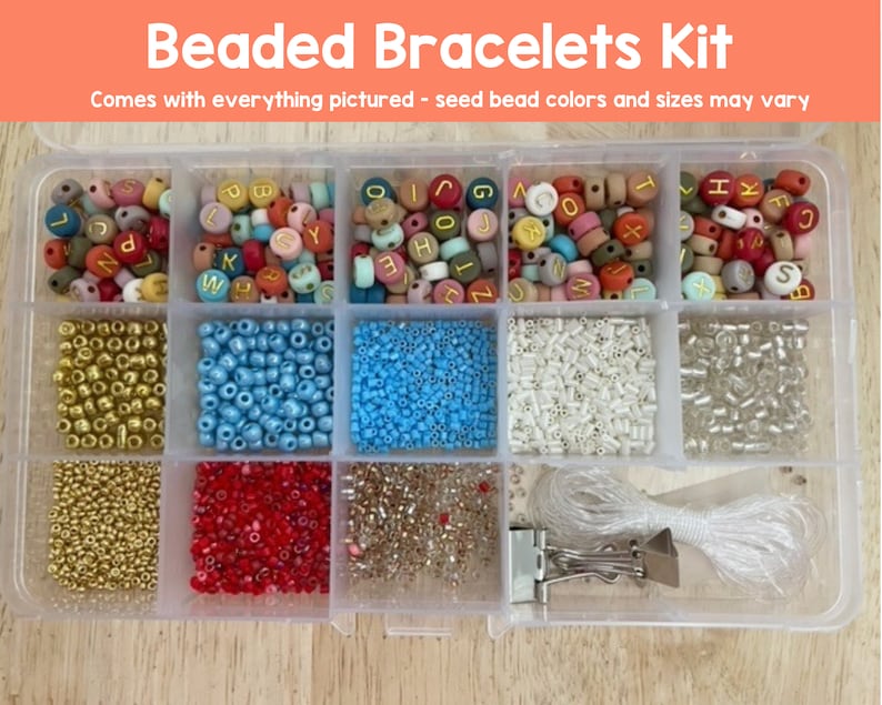 Personalized Bracelet Making Kit, Craft Kit for Adults, Stretch ...