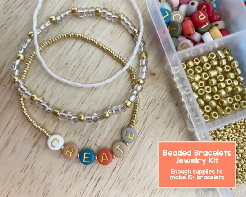 Personalized Bracelet Making Kit Craft Kit For Adults Stretch Bracelet Bead Kit Jewelry