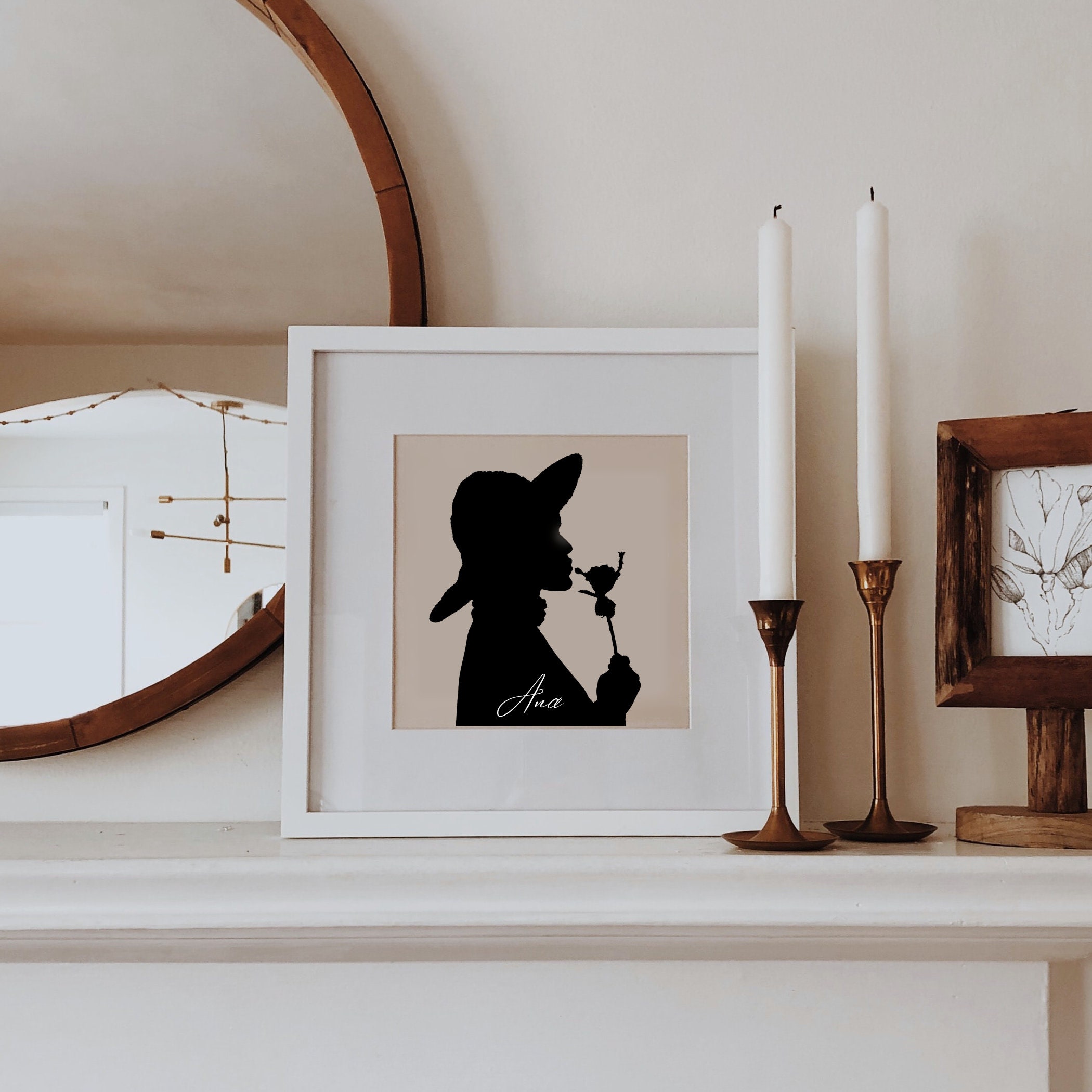 Profile Portrait, Profile Picture, Custom Silhouette, Aesthetic Artwork ...