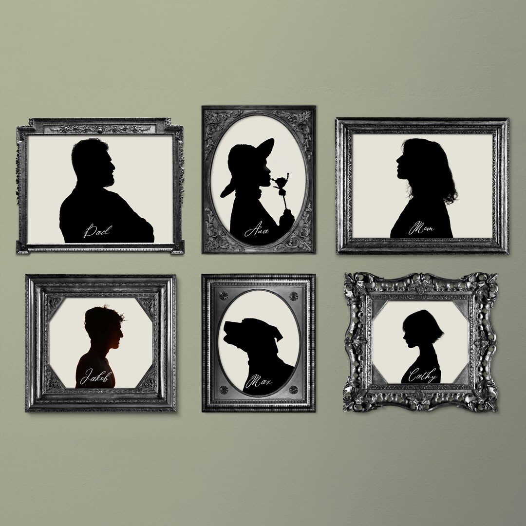 Profile Portrait, Profile Picture, Custom Silhouette, Aesthetic Artwork ...