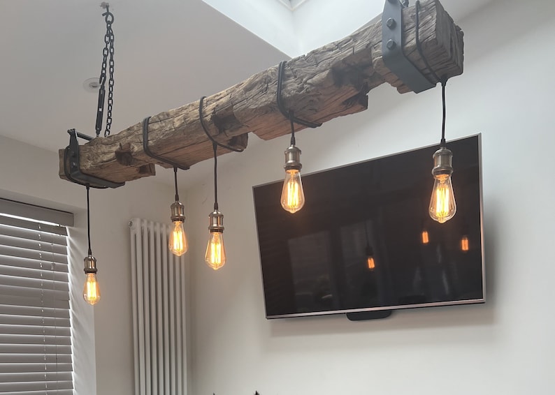 Bespoke 500year Old Oak Beam Light - Etsy