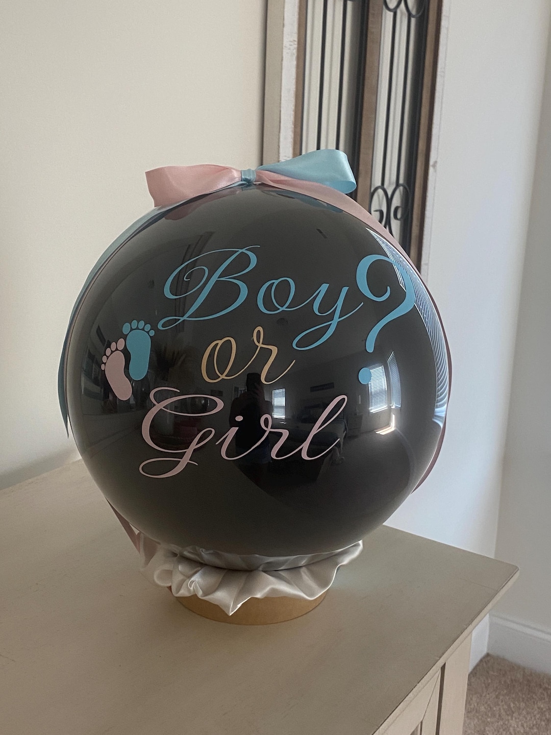 Gender Reveal Balloon Pop No Mess Powder Balloon He or She Party Unique ...