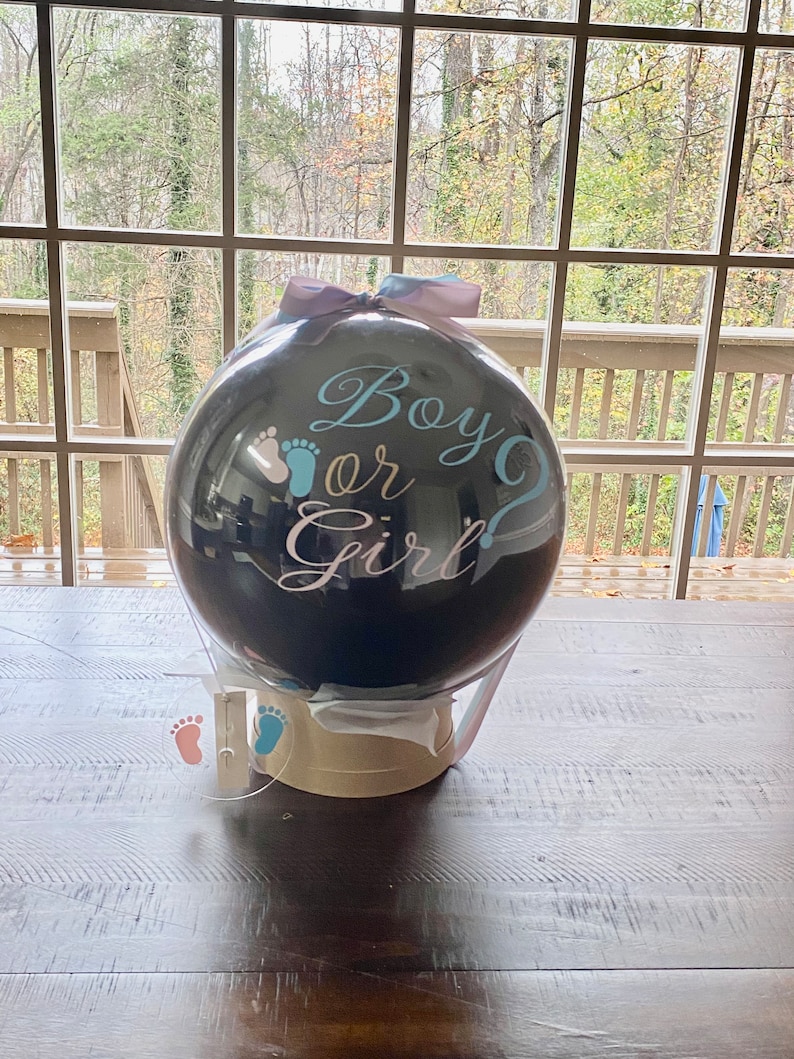 Gender Reveal Balloon Pop No Mess Powder Balloon He or She Party Unique ...