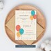 Balloon Birthday Party Invitation | Party Card Template | Digital ...