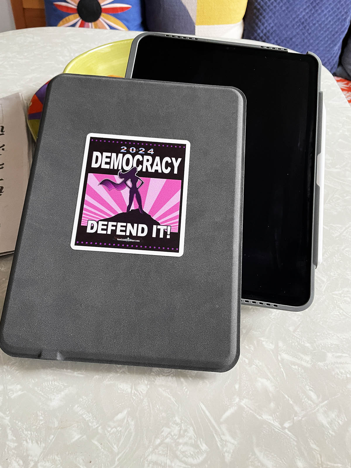 Defend Democracy Elections 2024 BIPARTISAN Kiss Cut Stickers - 4 Inches ...