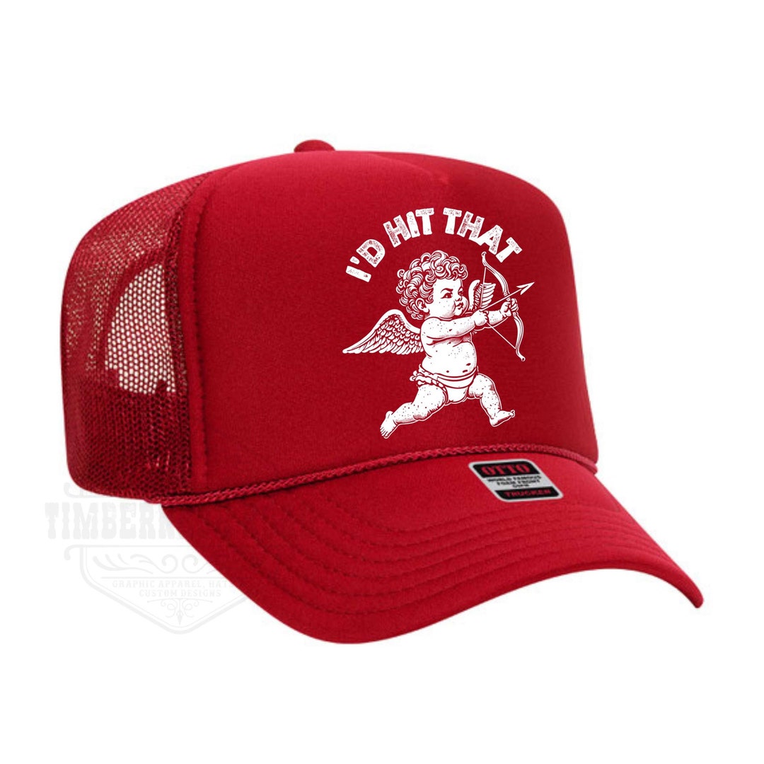 I'd Hit That Trucker Hat, Valentine's Day Trucker Hat, Valentine's Hat ...