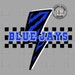 Blue Jays Mascot PNG, Blue Jays Sublimation PNG, Blue Jays Checkered ...